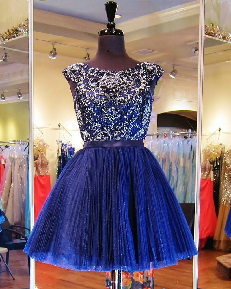 Short Graduation Dresses, Graduation Dresses Tulle, Dark Royal Blue ...